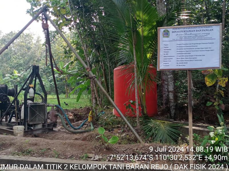 POKTAN BARAN REJO PADUKUHAN BARAN MENDAPAT FASILITAS SUMUR BOR P